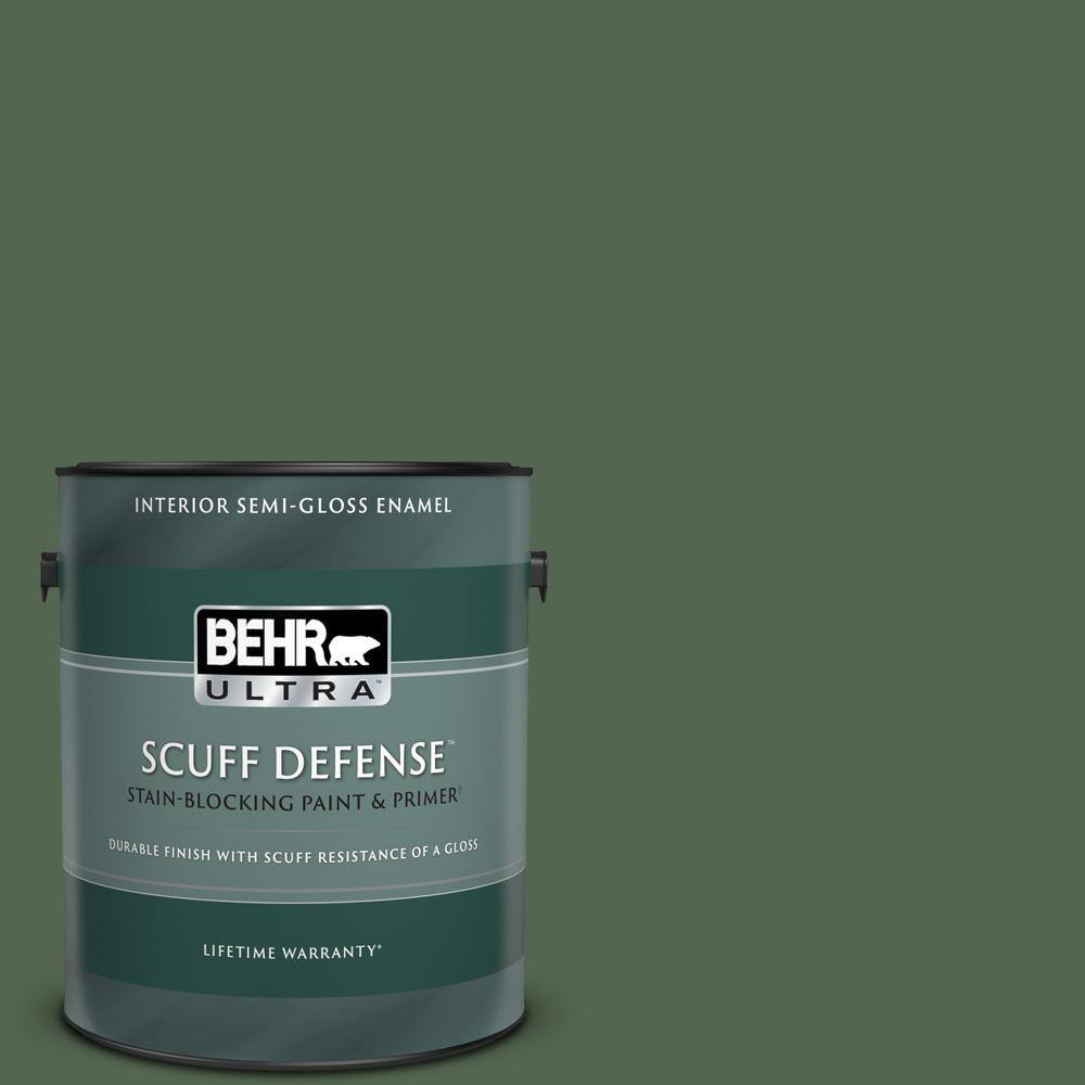 BEHR ULTRA 1 gal. #S410-7 Equestrian Green Extra Durable Semi-Gloss ...