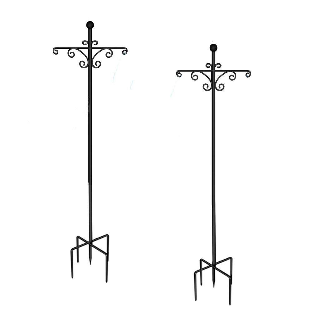 FAWEY TRED INC 60 in. Metal Shepard's Hooks for Outdoor (2-Pack ...