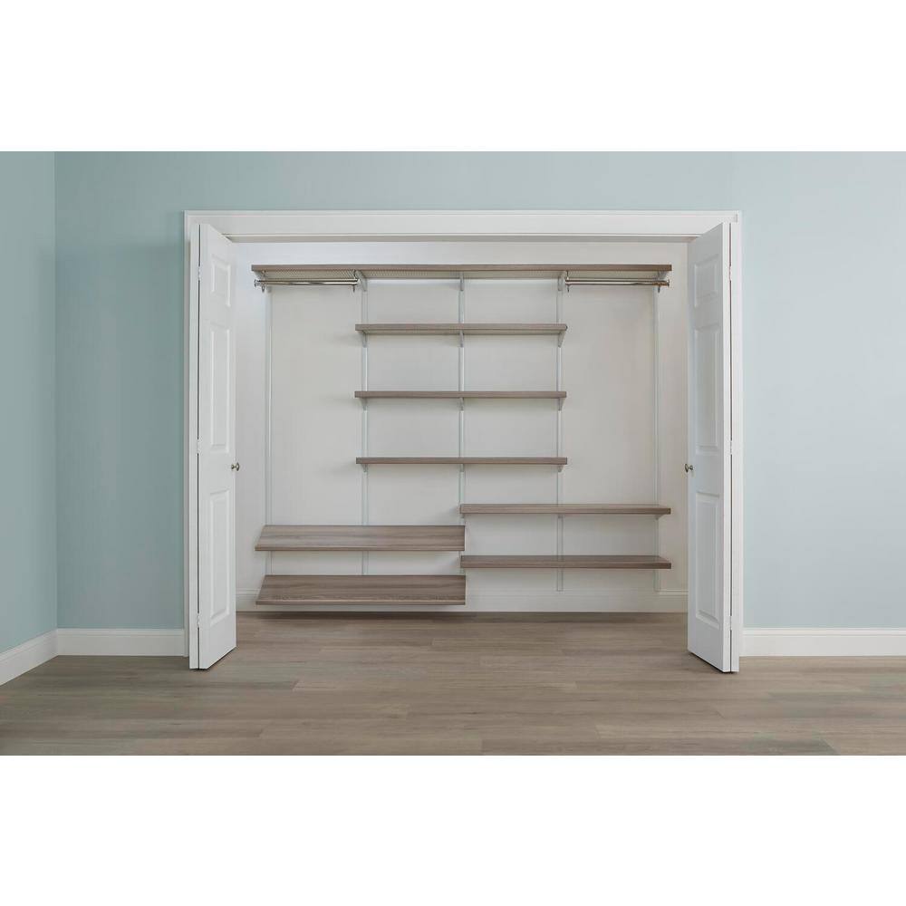 Reviews for Everbilt Genevieve 8 ft. Gray Adjustable Closet Organizer ...