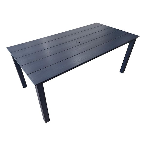 Fortune Candy 70.9 in. Poly Lumber Outdoor Plastic Dining Table, HIPS ...
