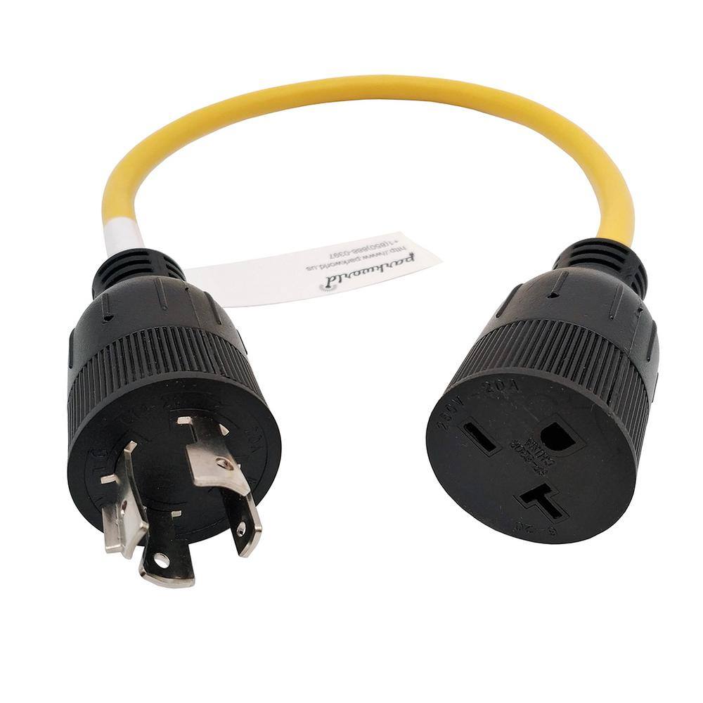 parkworld 2 ft. 12/3 3-Wire 20 Amp 250-Volt NEMA L14-20P to 6-20R ...
