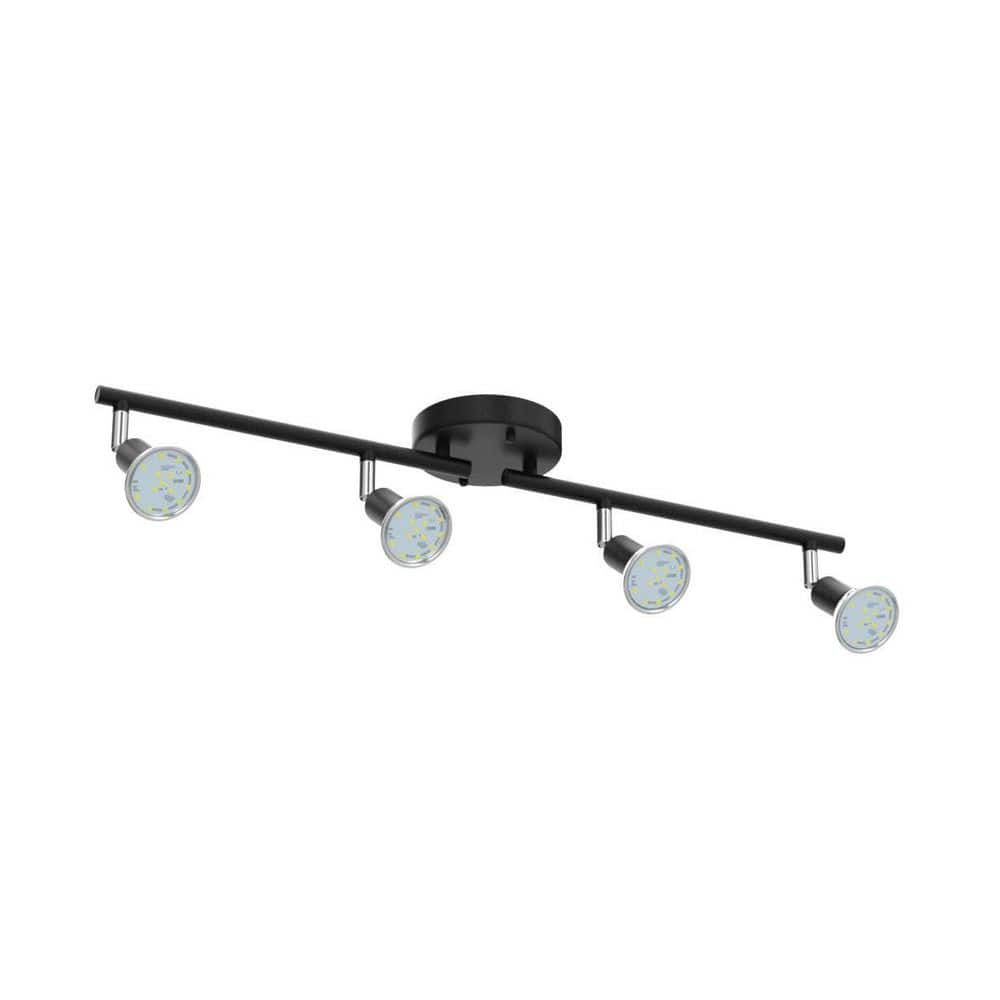 EKIEUDL Flexible 2 ft. Black Track Fixed Track Lighting Rail 1-Pack ...