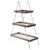 Vintiquewise 3-Tier Shelves Wood Shelving Unit Large Ladder Triangular ...