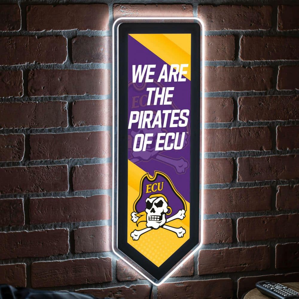 Evergreen East Carolina University Pennant 9 in. x 23 in. Plug-in LED ...