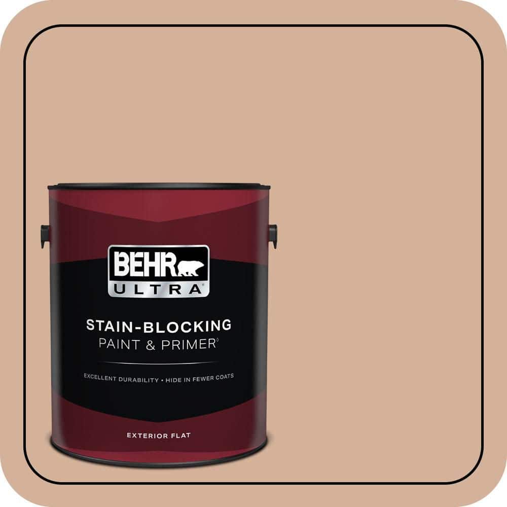 BEHR ULTRA 1 gal. #S210-3 Sweet Tea Flat Exterior Paint & Primer 485401 ...