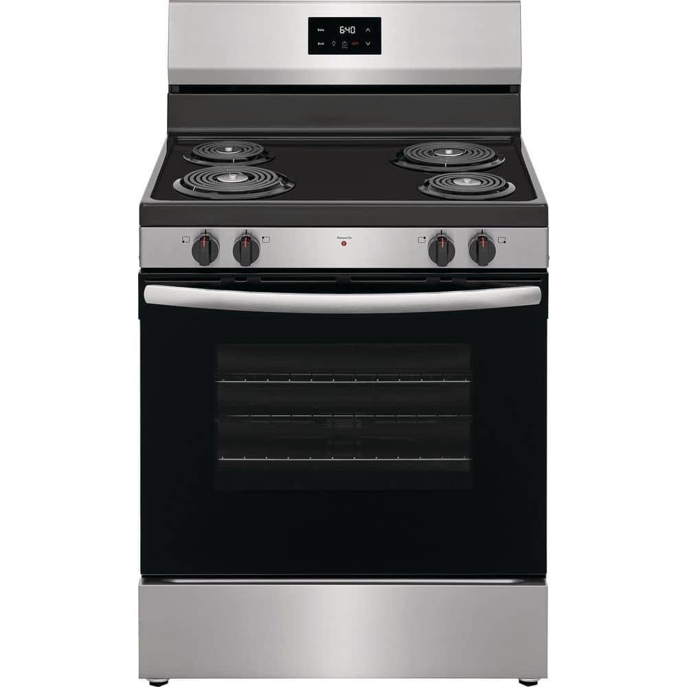 Frigidaire 30 in. 4 Burner Free-Standing Electric Range in Stainless ...