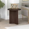 Meyer&Cross Anders 20 in. Alder Brown Round MDF Top End Table ST2107 ...