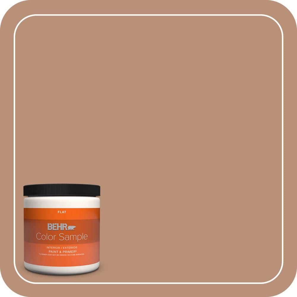 BEHR PREMIUM PLUS 8 oz. #BXC-46 Mojave Dusk Flat Interior/Exterior ...