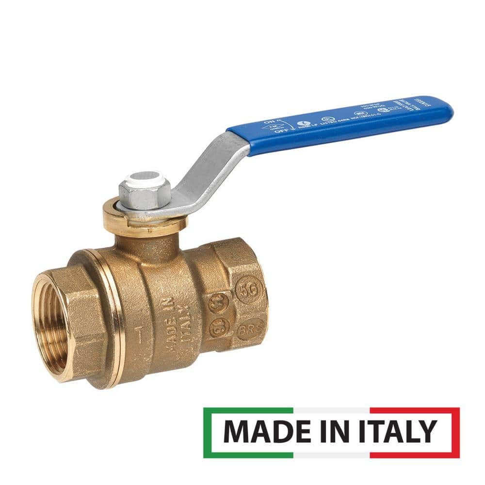 Everbilt 1/4 in. FIP x 1/4 in. FIP Full Port Lead Free Brass Ball Valve ...