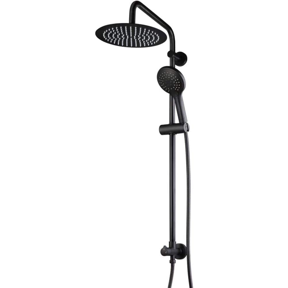 16 GAUGE SINKS Roxy 11.5 in. W 3 Jet Shower Tower in Black 16GS-36151 ...