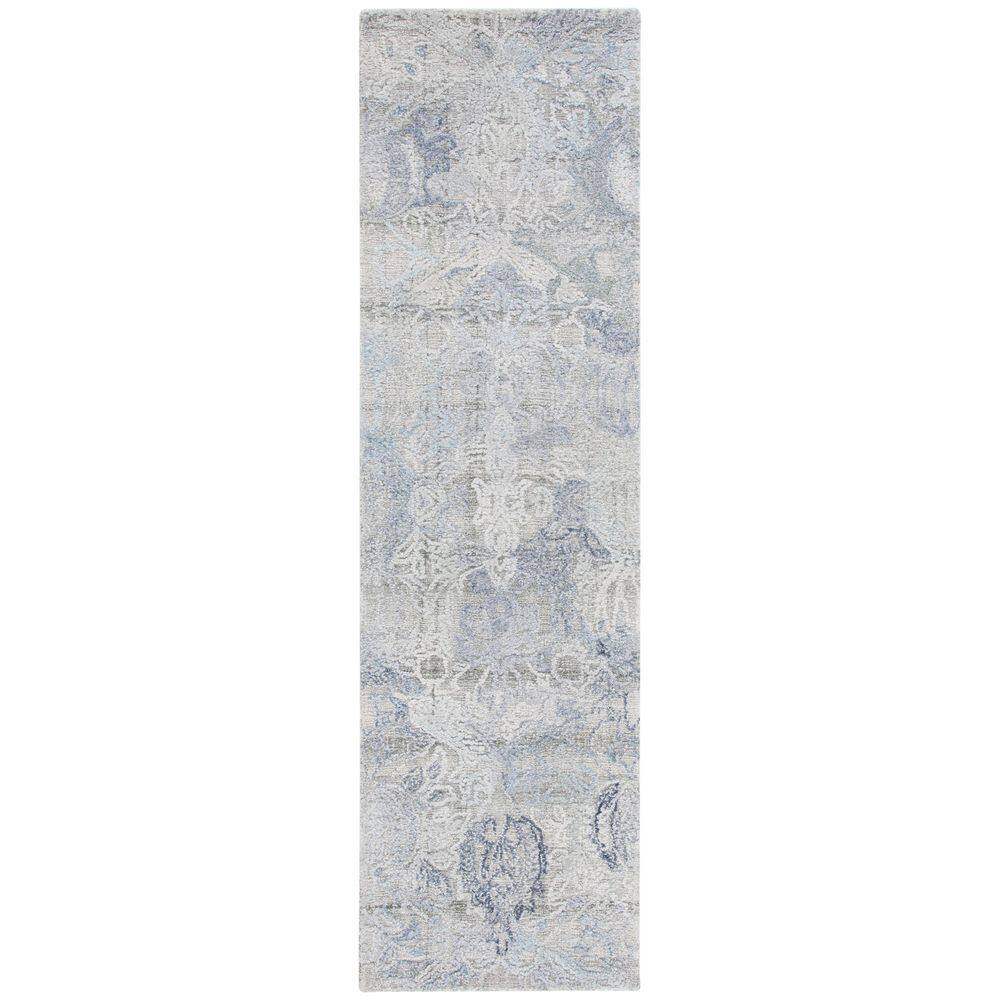 SAFAVIEH Marquee 2 ft. x 8 ft. Ivory/Gray Ornate Striped Runner Rug ...