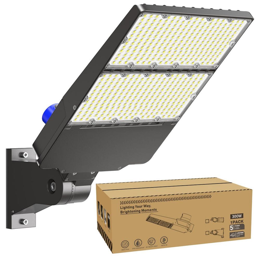 Adewalk 45000 Lumens 300-Watt Equivalent Integrated LED Black Parking ...