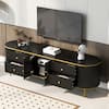 Harper & Bright Designs Black TV Stand Fits TVs up to 80 in. with ...