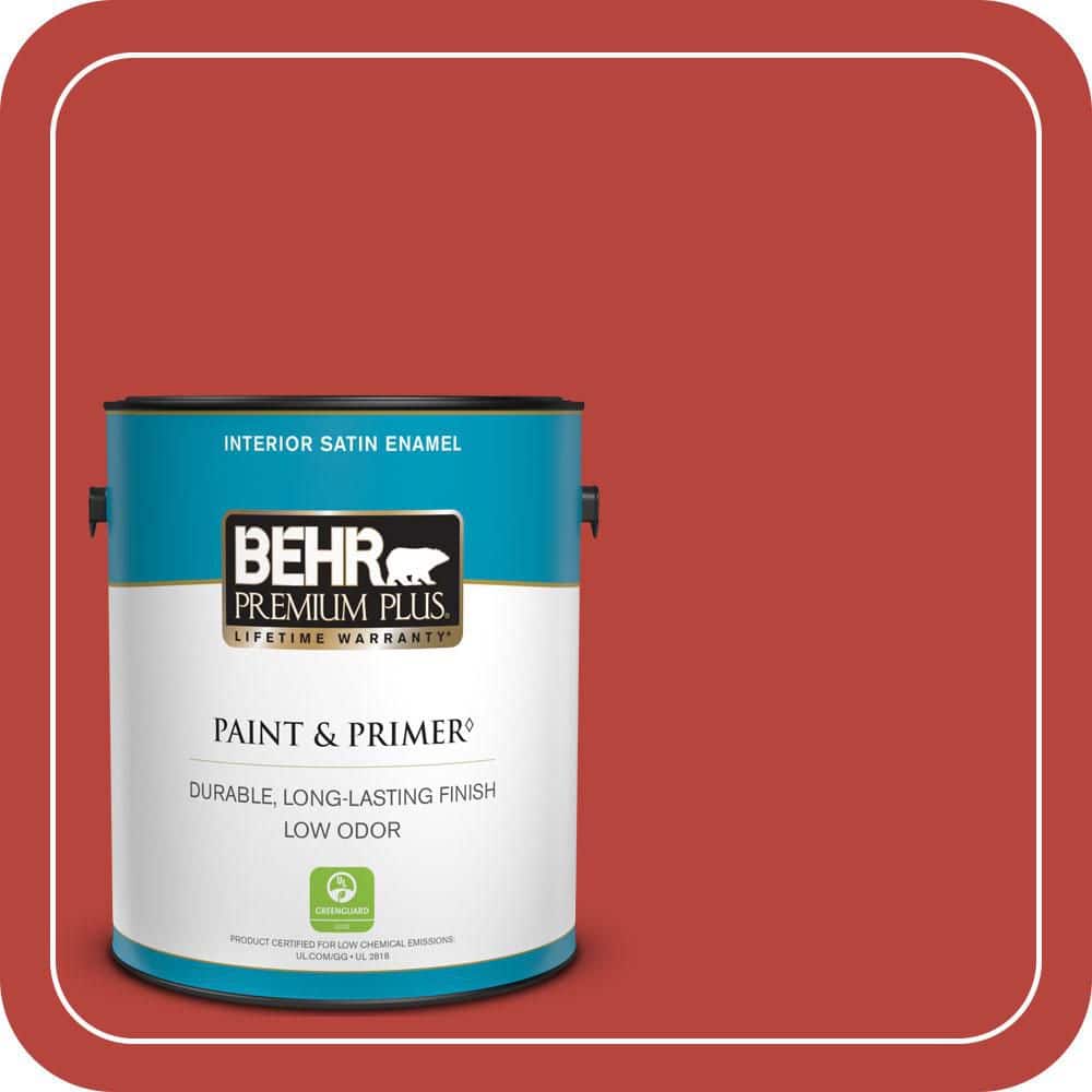 BEHR PREMIUM PLUS 1 gal. #P160-7 Stiletto Love Satin Enamel Low Odor ...