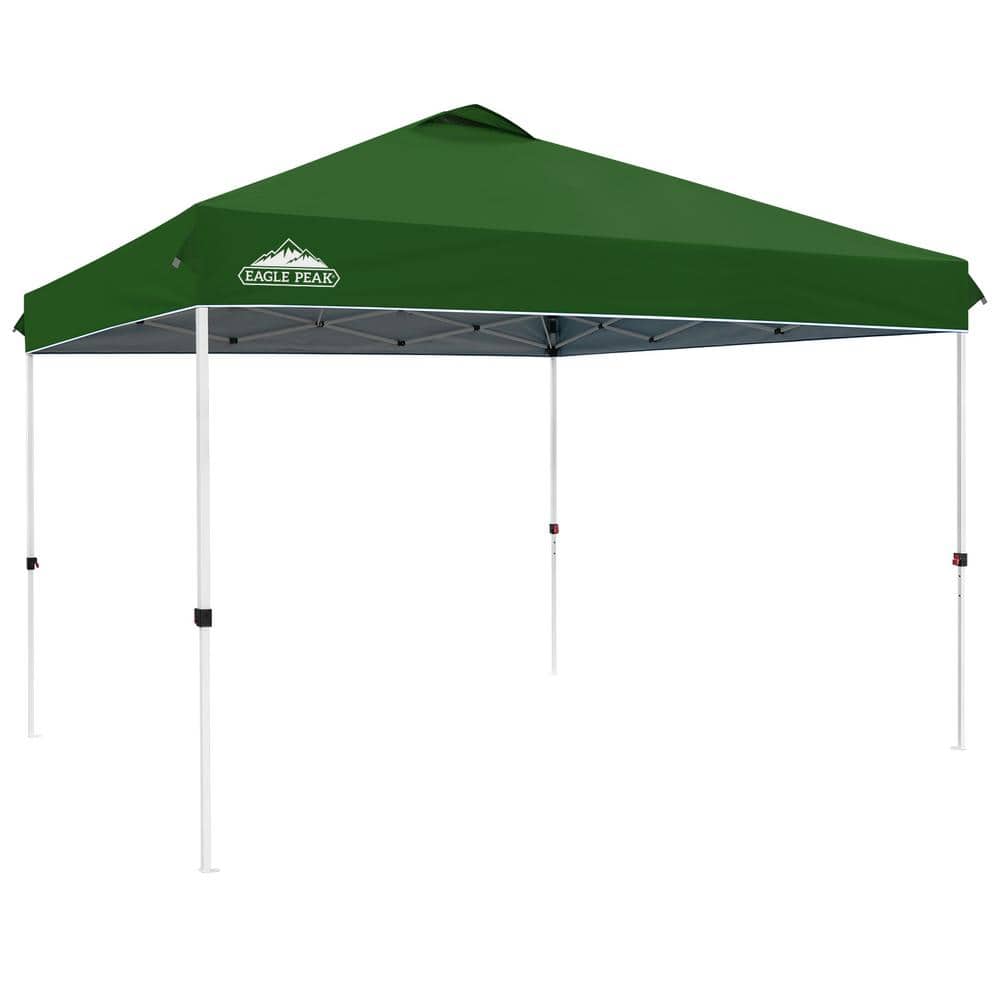 EAGLE PEAK 12 ft. x 12 ft. Straight Leg Pop-Up Canopy E144ST-GRN-HD ...