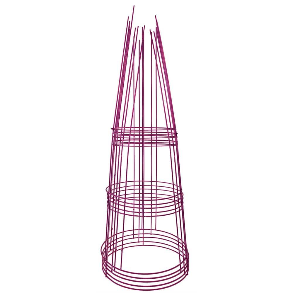 Gardener's Blue Ribbon 42 in. Heavy-Duty Purple Tomato Cage (5-Pack ...
