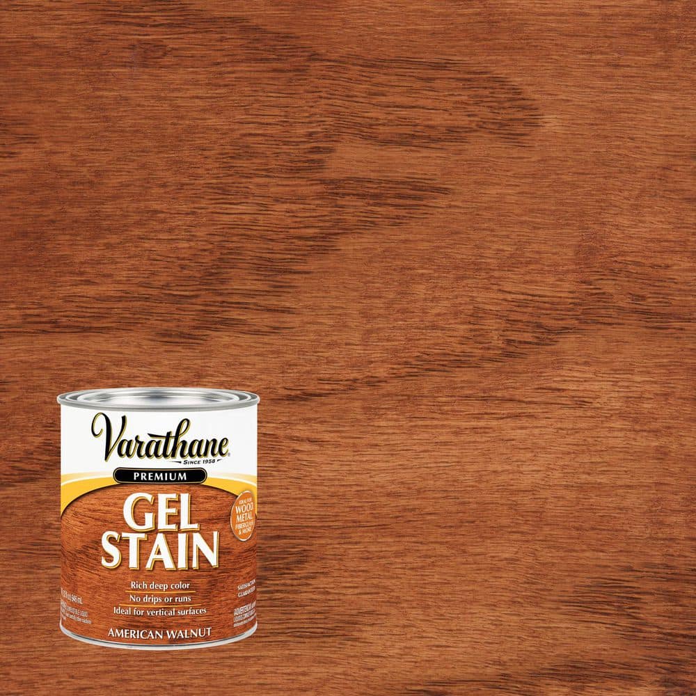 Varathane 1 qt. American Walnut Semi-Transparent Gel Interior Wood ...