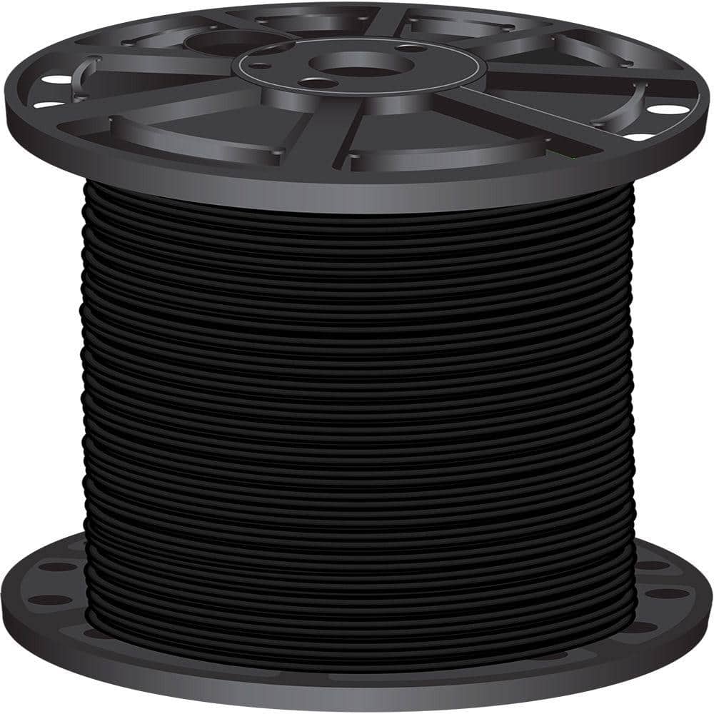 Southwire 2,500 ft. 1 Black Stranded CU SIMpull THHN Wire 20504705 ...