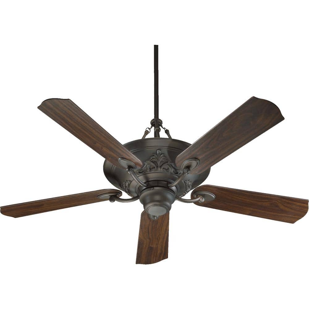 Quorum INTERNATIONAL Salon 56 in. Indoor Oiled Bronze Ceiling Fan with ...
