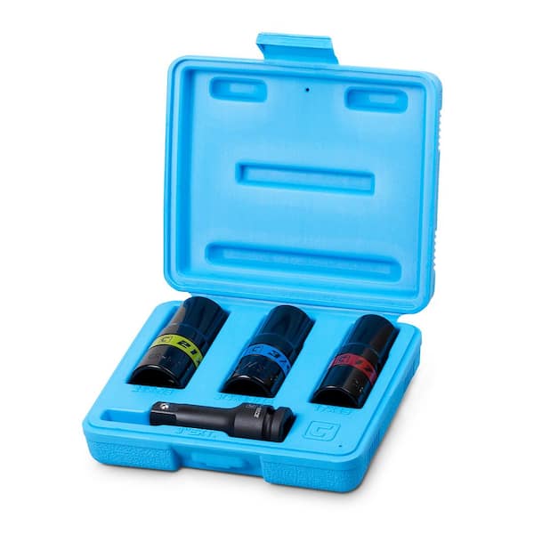 Capri Tools 1/2 in. Drive SAE/Metric Impact Flip Socket Set (4-Piece) 5 ...