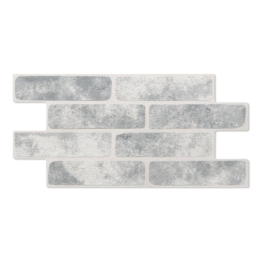 sunwings MCM Brick 11.8 in. x 23.6 in. Matte Gray Natural Clay Flexible ...