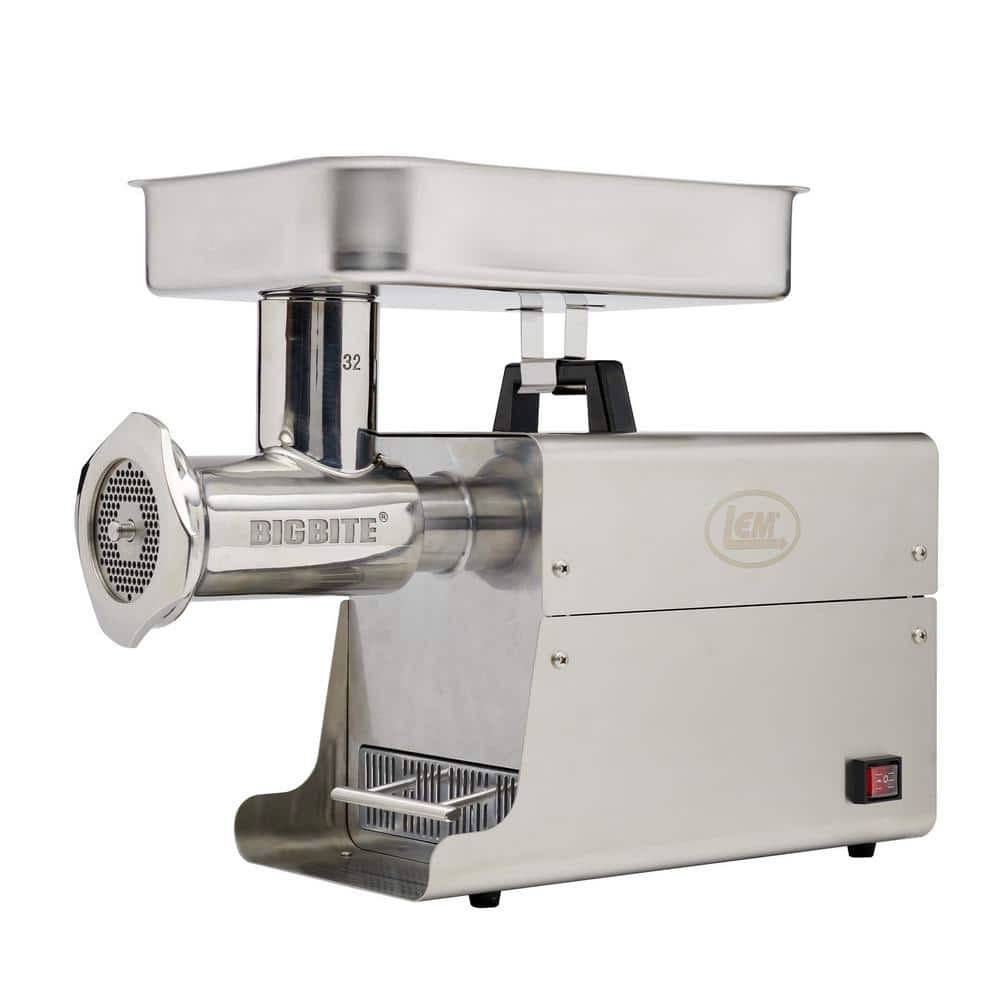 LEM BigBite #32 1.5 HP Stainless Steel Electric Meat Grinder 17821 ...