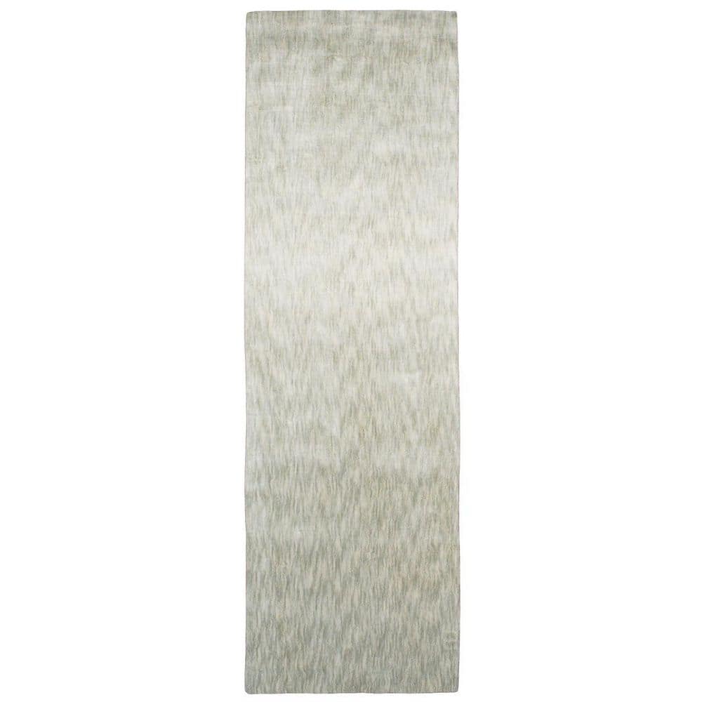 HomeRoots 2 x 8 Ivory, Silver Chevron Runner Rug 2000565565 - The Home ...