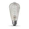 Feit Electric 60-Watt Equivalent ST19 Dimmable Spiral Filament Clear ...