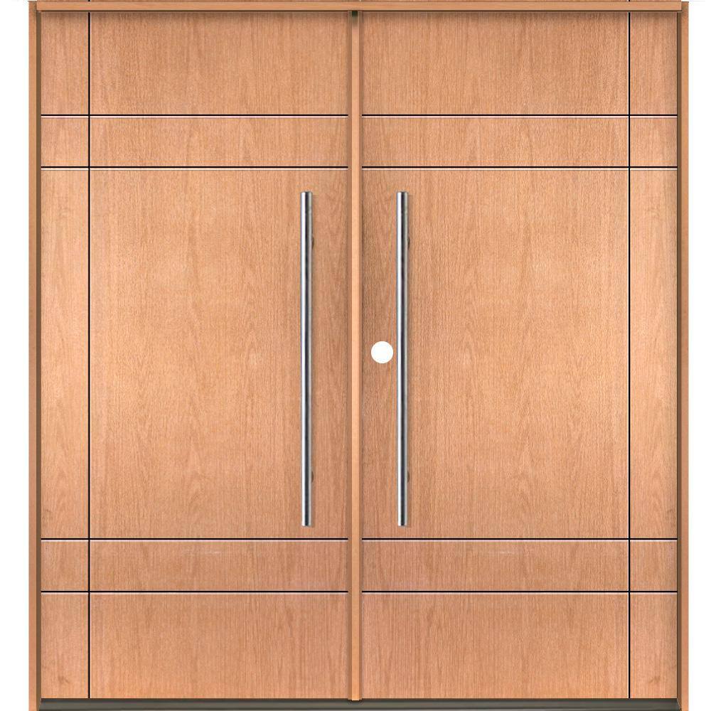 Krosswood Doors Summit Modern Faux Pivot 72 in. W. x 79 in. Right ...