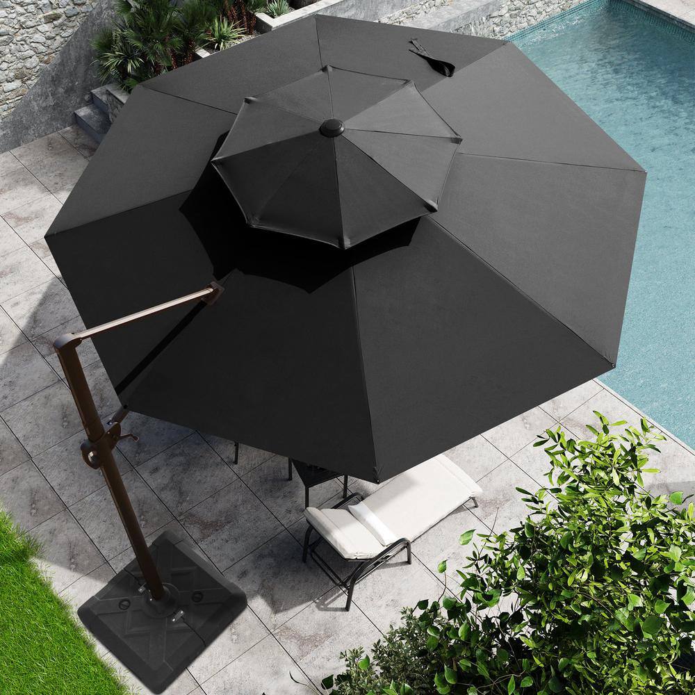 Crestlive Products 11.5 ft. x 11.5 ft. Patio Umbrella Double Top ...