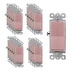 ENERLITES 15 Amp, Single Pole, Decorator/Rocker Light SwitchPink Rose ...
