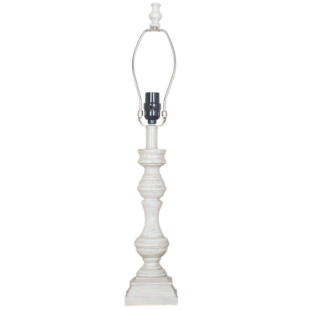 Hampton Bay Mix & Match 25.75 in. Biscotti Baluster Table Lamp Base ...