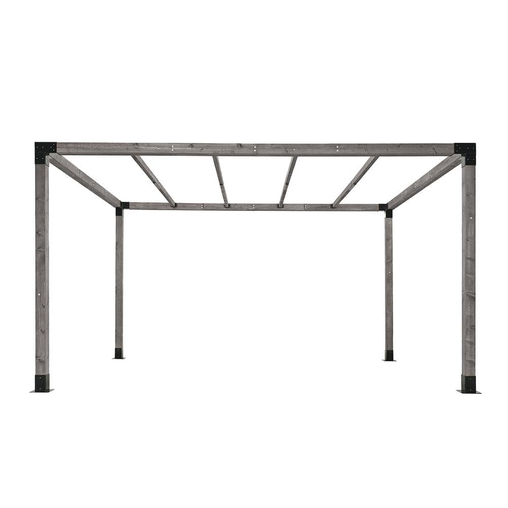 EGEIROSLIFE 10 ft. x 13 ft. Outdoor Wood Pergola with Wood Stand Kit ...