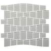 CRUZ BAY STUDIO Ripple Tule Matte 4 in. x 6 in. Geometric Glass Mosaic ...