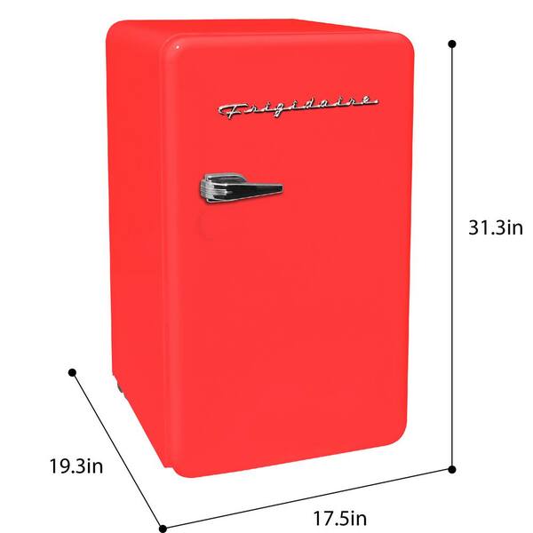 3.2 Cu. ft. Retro Mini Fridge in Red with Freezer