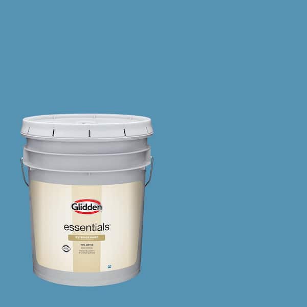 Glidden Essentials 5 gal. PPG1157-5 Vanity Satin Exterior Paint PPG1157 ...
