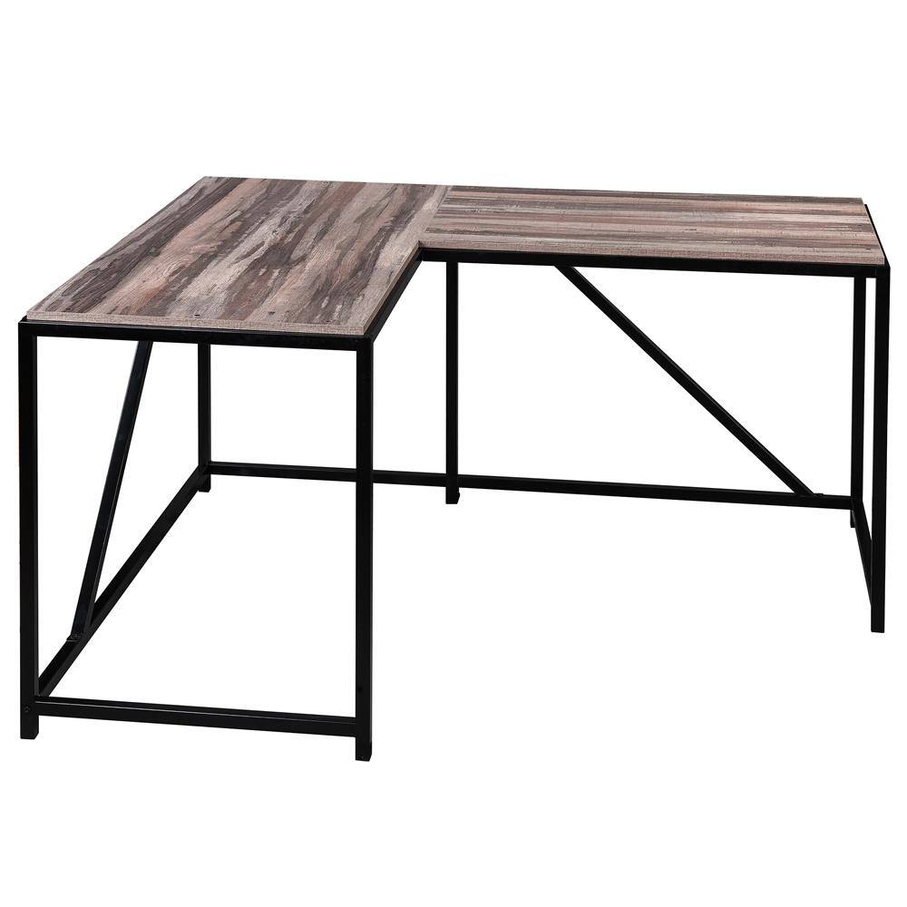 STICKON 58.3 in. Wood L-Shaped Walnut Computer Desk LC-952659 - The ...