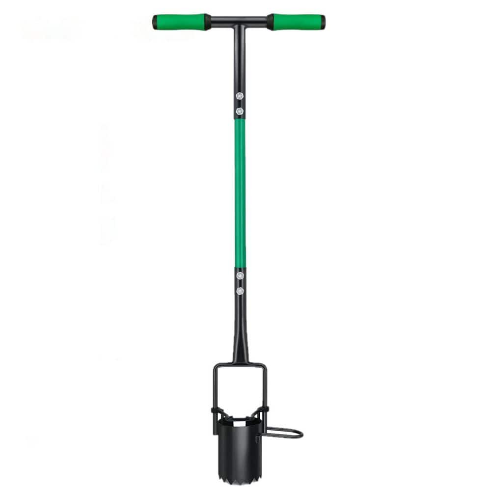 5-in-1 Bulb Planter Tool and Sod Plugger with Long Handle Serrated Base ...