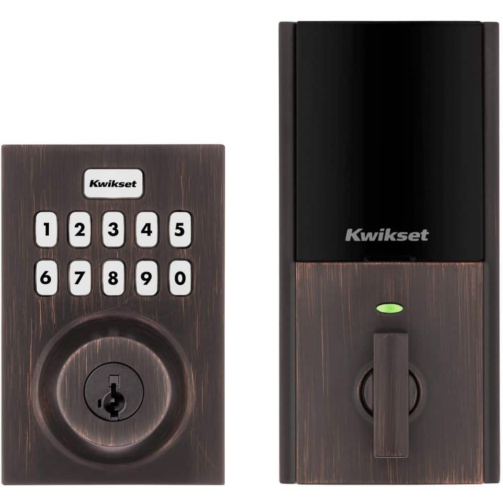 Kwikset HomeConnect 620 Venetian Bronze Contemporary Z-Wave Long Range ...