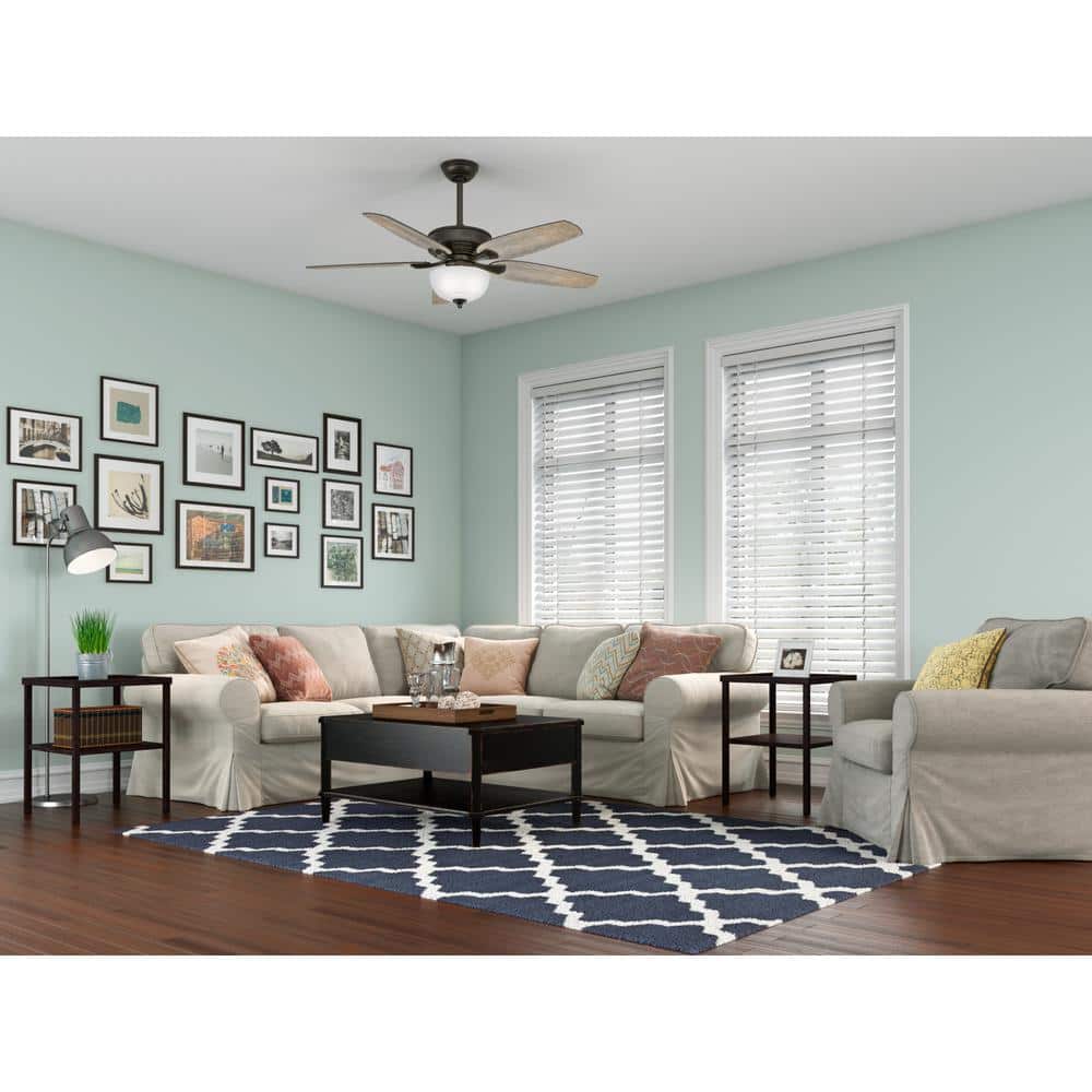 Hunter Channing 54 in. Hunter Express Indoor Noble Bronze Ceiling Fan ...