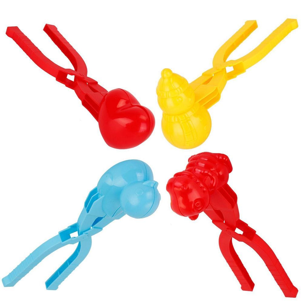 Siavonce 4-Piece Snowball Makers Set Clip Snow Molds Toys Beach Sand ...