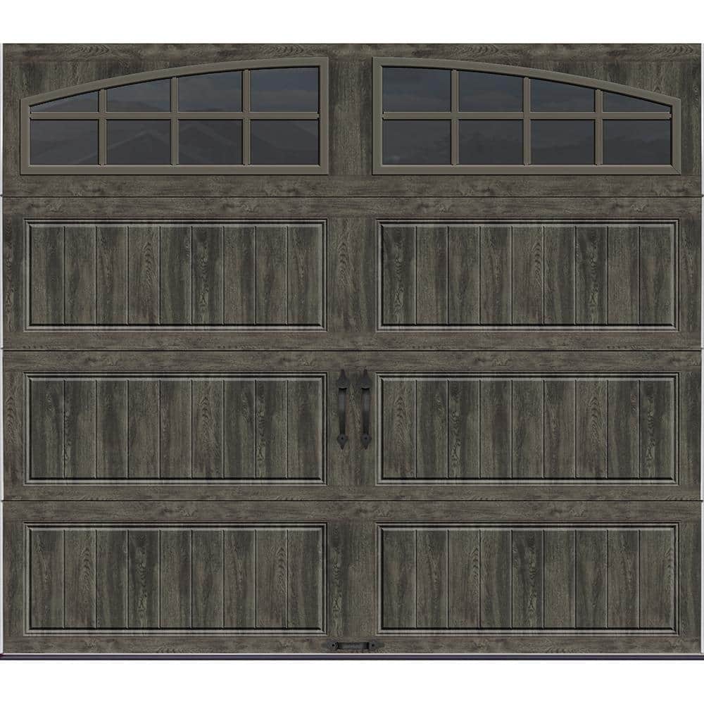Clopay Gallery Steel Long Panel 8 ft x 7 ft Insulated 18.4 R-Value Wood ...