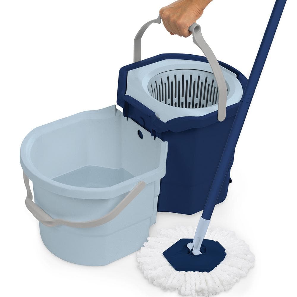 Casabella Clean Water Microfiber Spin Mop with 2-Bucket System 8500455 ...