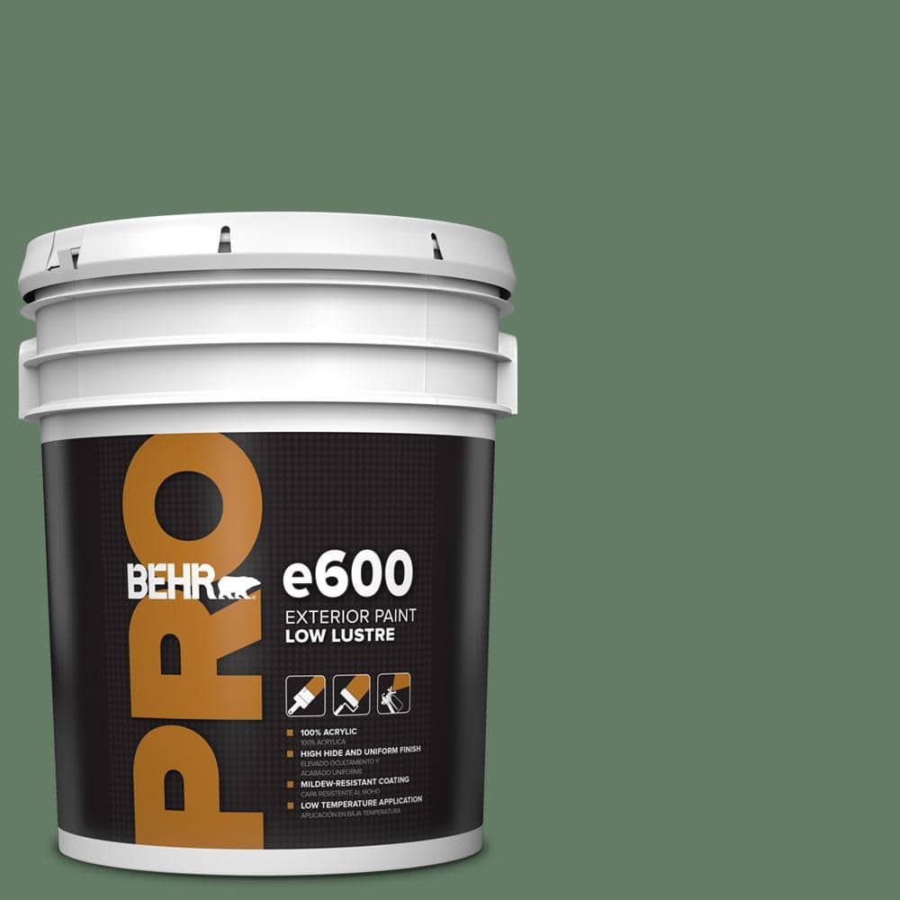 BEHR PRO 5 gal. #S410-6 Greener Pastures Low Luster Exterior Paint ...