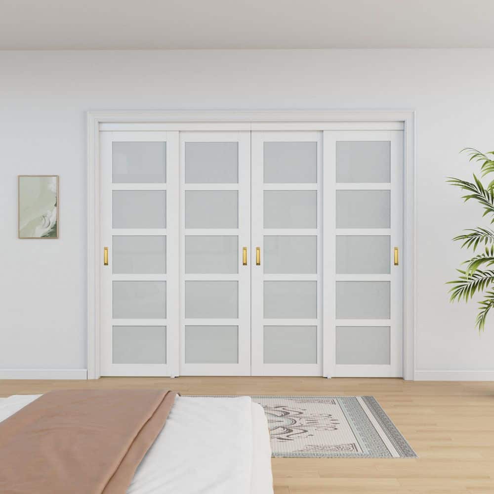 Reviews for ARK DESIGN 96 in. x 80 in. 5-Lite Frosted Glass Primed ...