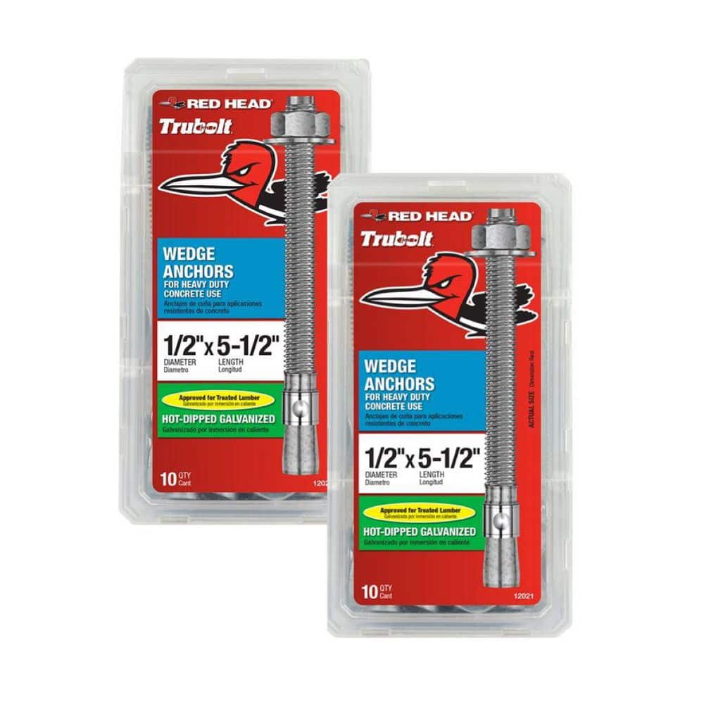 Reviews for Red Head 1/2 in. x 5-1/2 in. Hot-Dipped Galvanized Steel ...