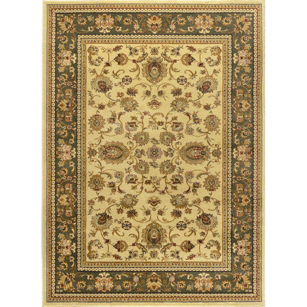 Tayse Rugs Sensation Border Ivory 9 ft. x 12 ft. Indoor Area Rug ...