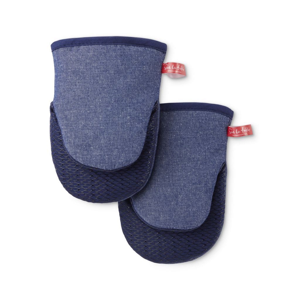 Sur la table Chambray Navy Blue Mini Oven Mitt Set (2-Pack ...