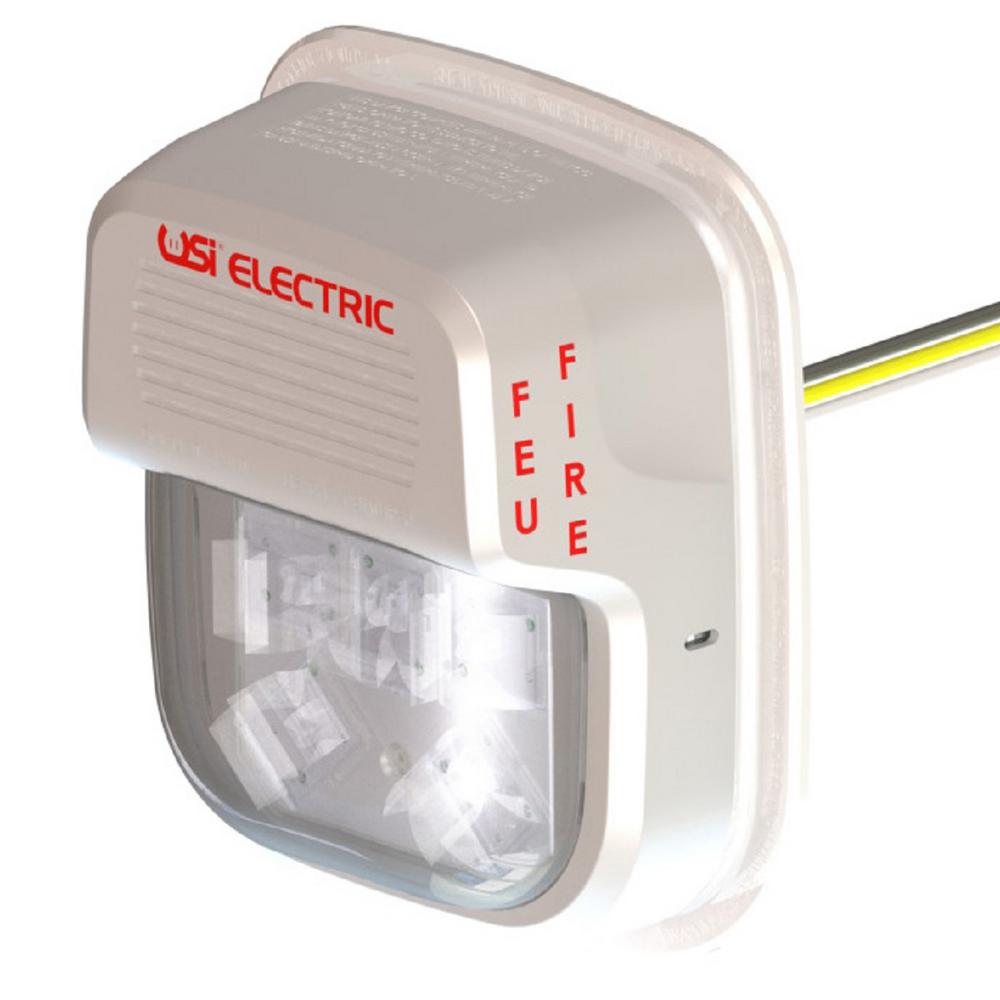 USI Electric LED Fire Safety Strobe Light, Hardwired, Wall Mounted ...