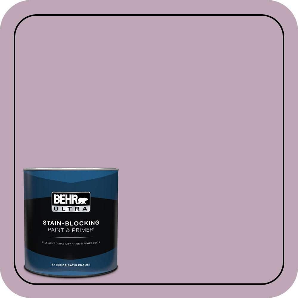BEHR ULTRA 1 qt. #680F-4 Soft Heather Satin Enamel Exterior Paint ...